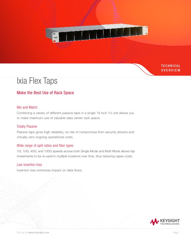 Ixia Flex Taps PDF Asset Page | Keysight